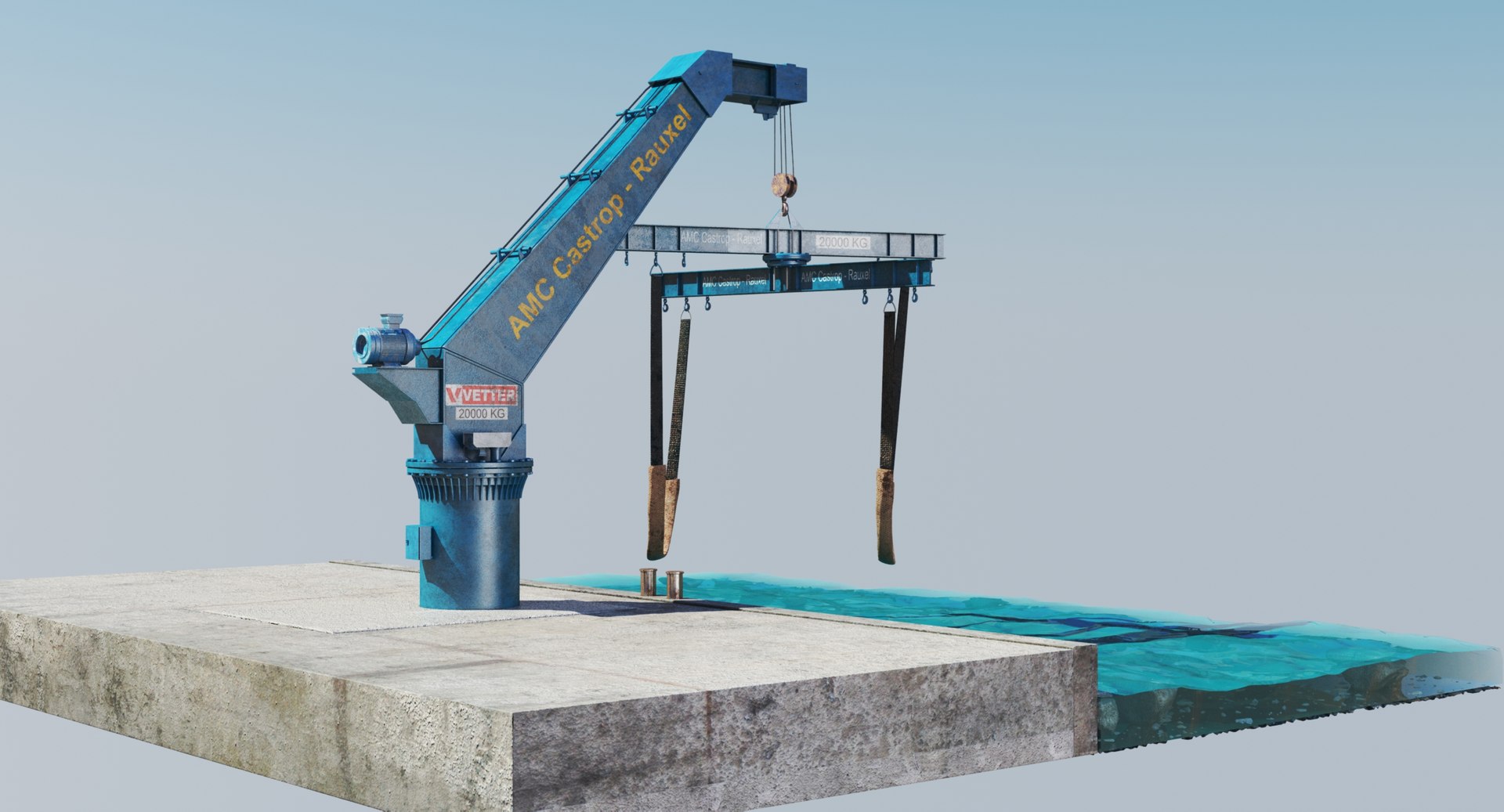 Boat Crane 3d Model