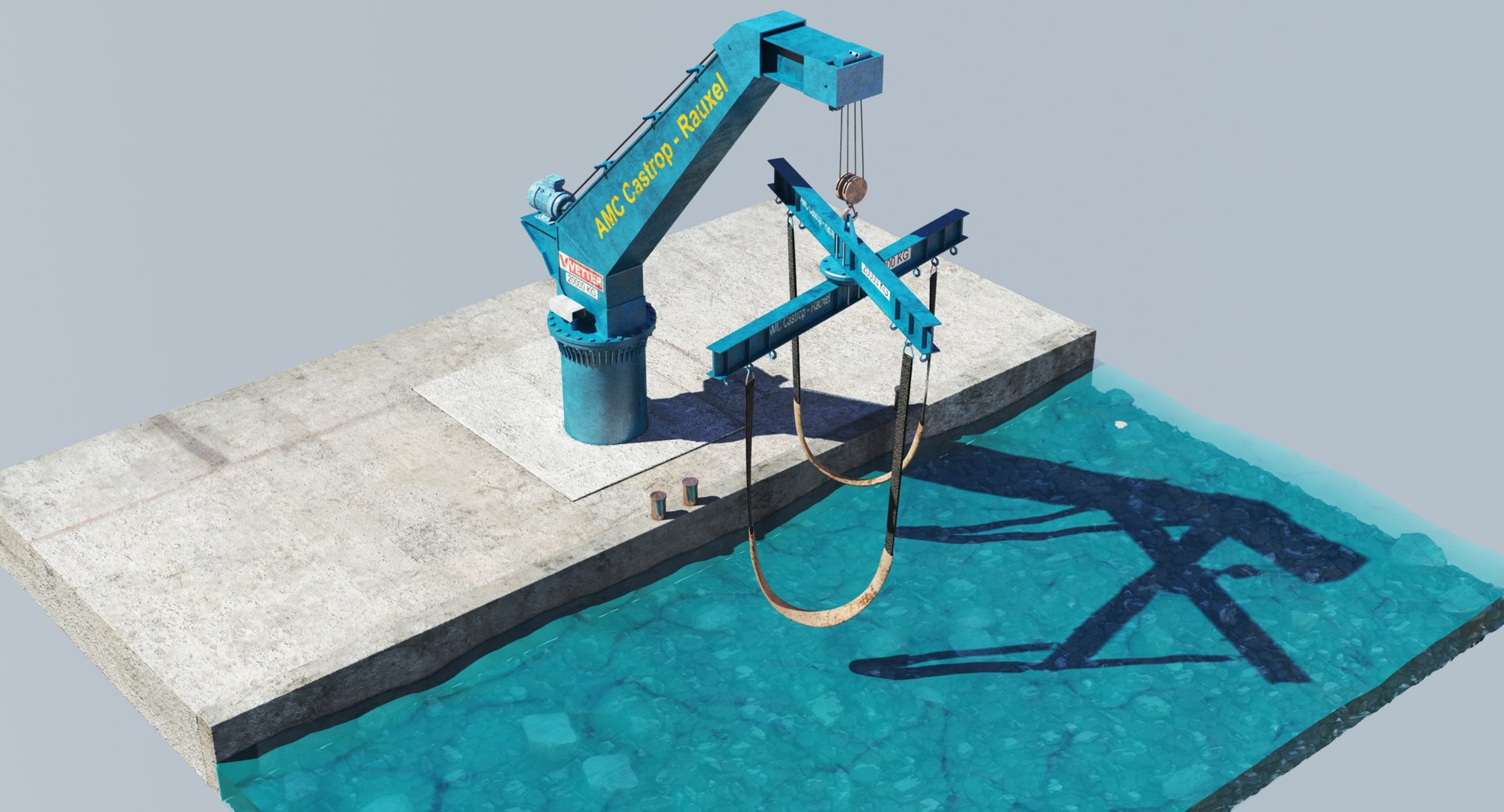 Boat Crane 3d Model
