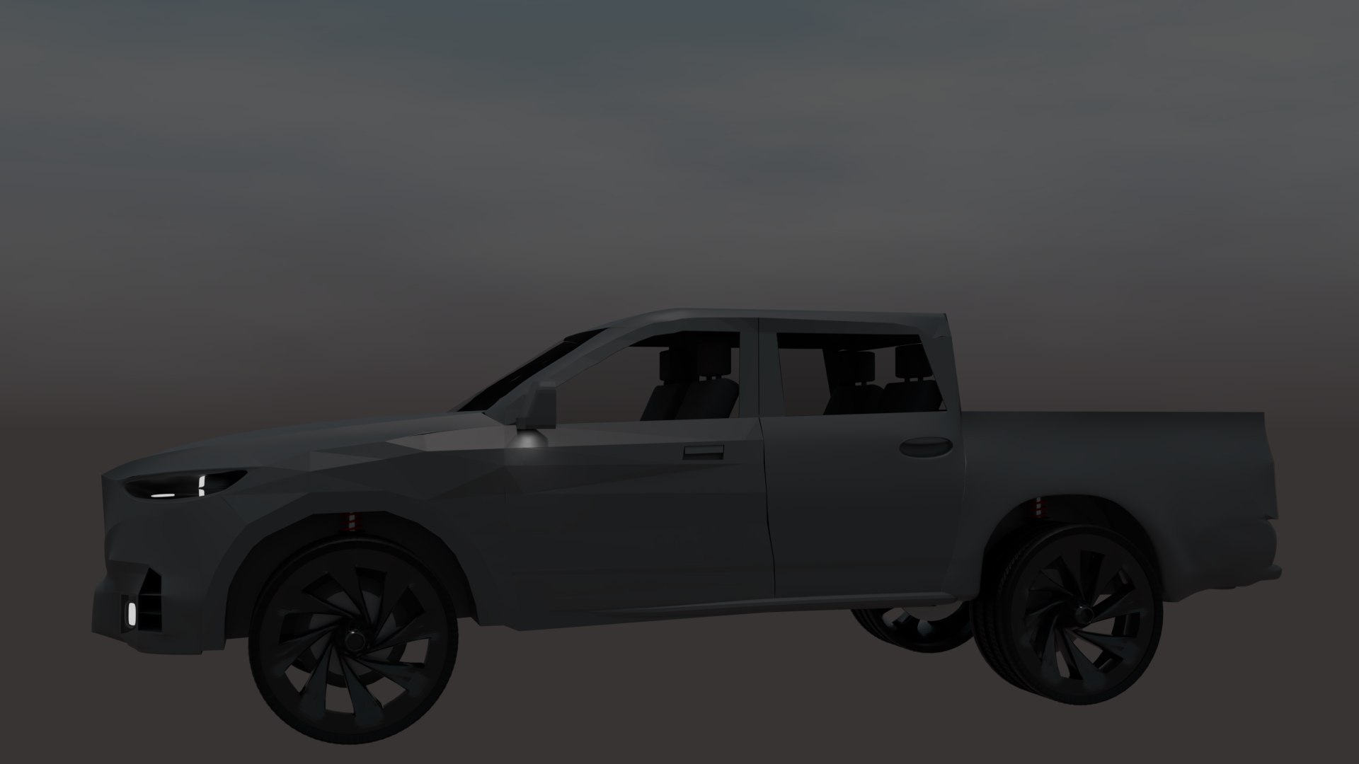 Grey PickUp Model - TurboSquid 2124803