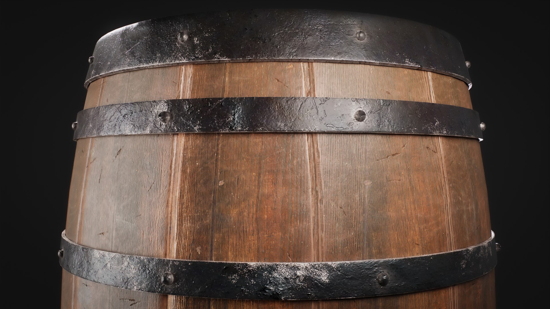 3D Wood Barrel PBR Game Ready Model - TurboSquid 2174669