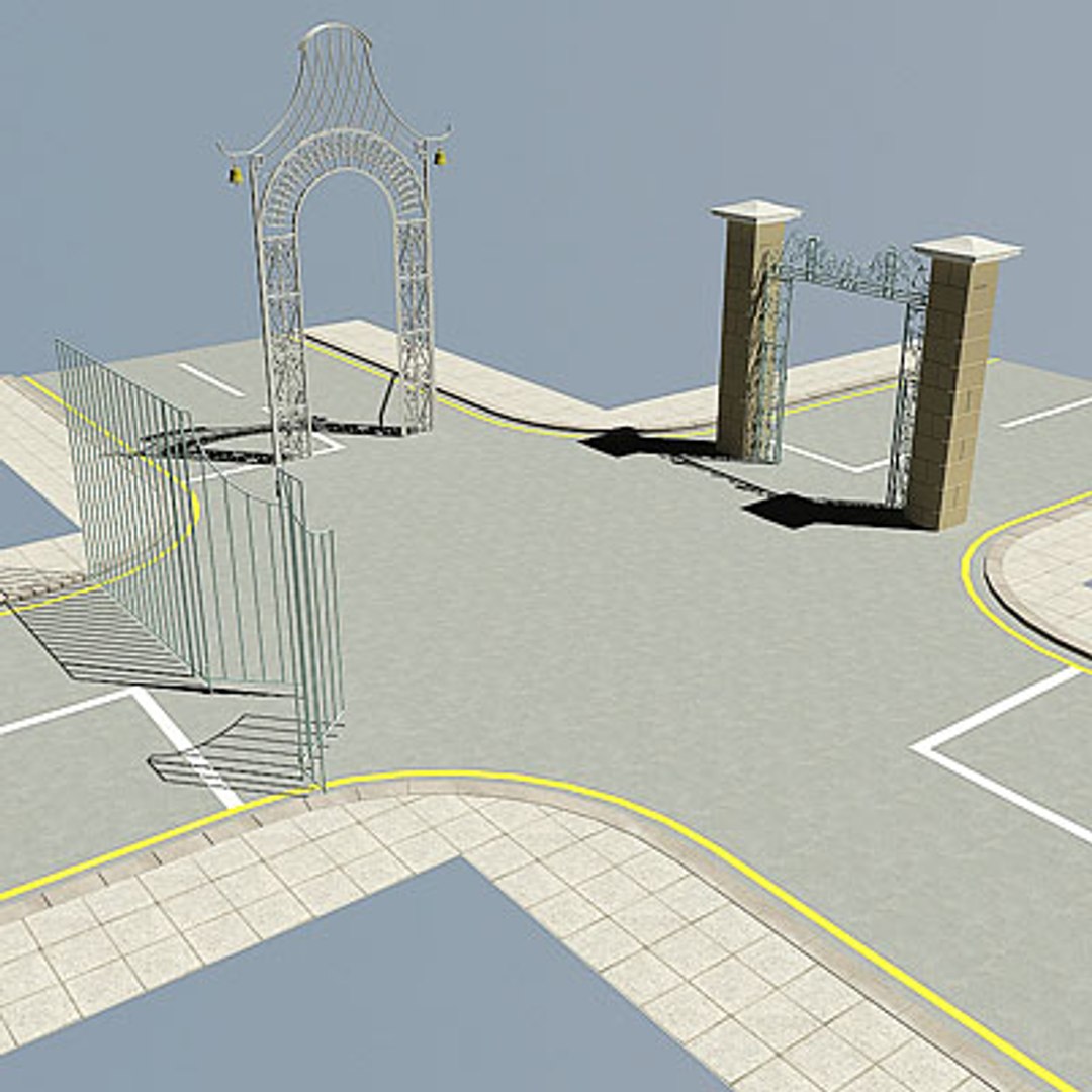 Metallic Gate 3d Model