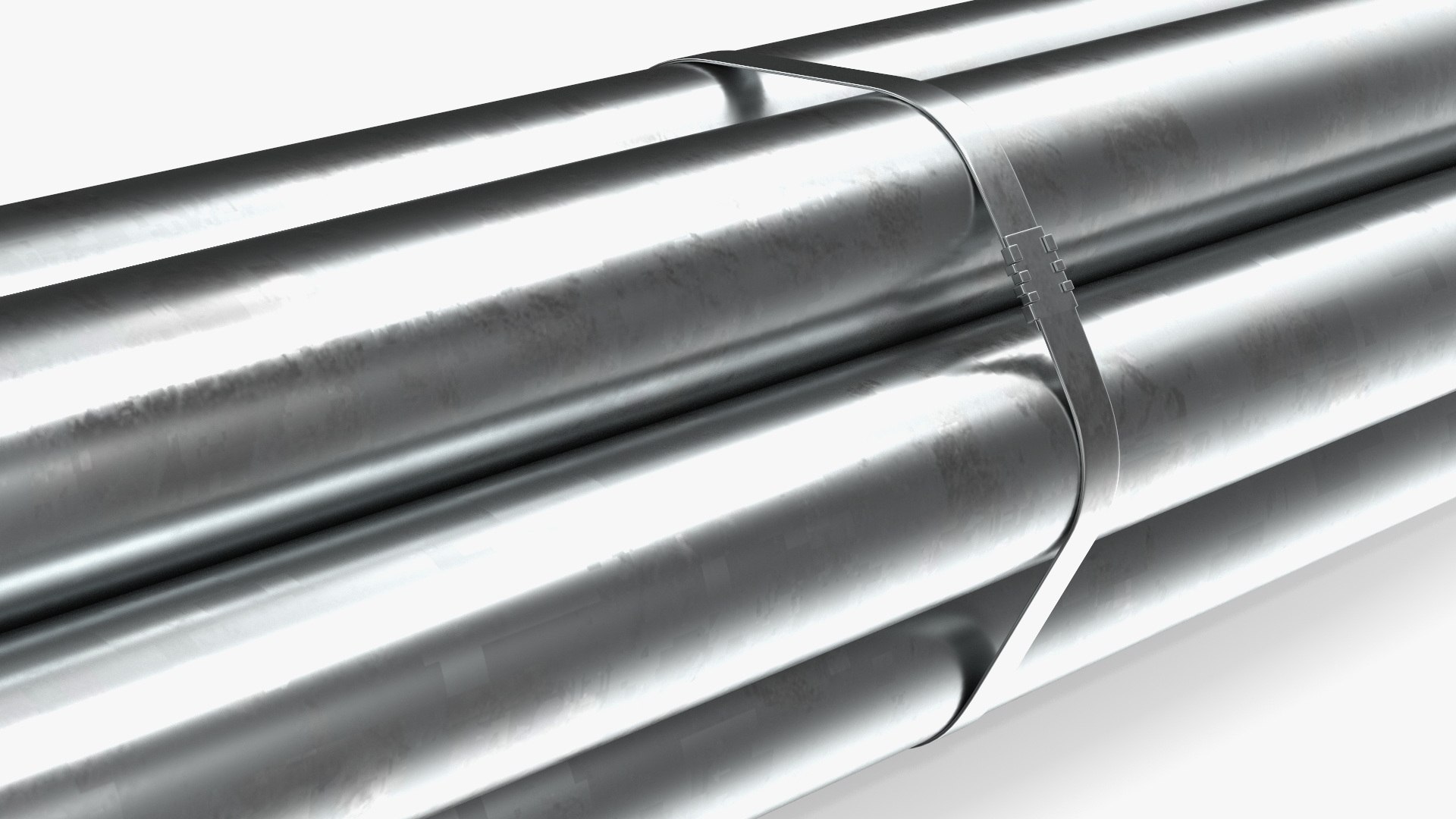 3D Thick Steel Pipes Bundle 2 Meters Model - TurboSquid 2211535
