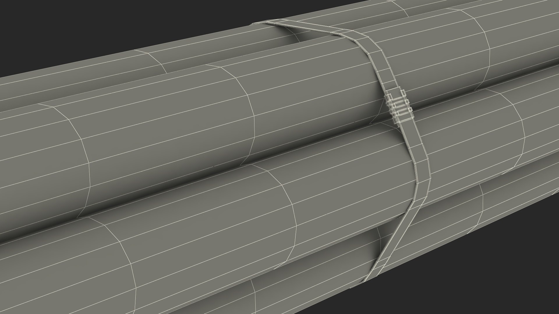 3D Thick Steel Pipes Bundle 2 Meters Model - TurboSquid 2211535