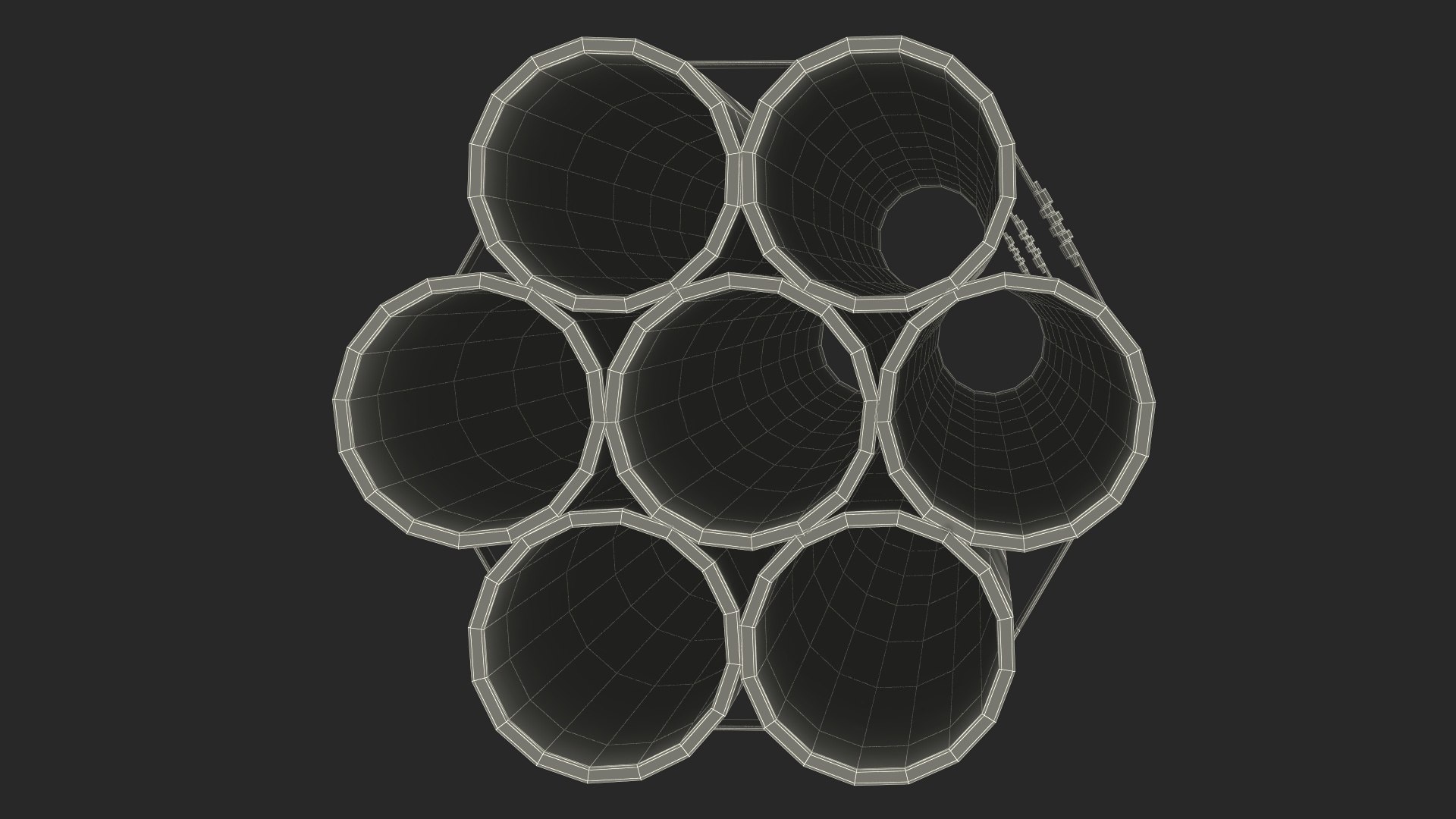 3D Thick Steel Pipes Bundle 2 Meters Model - TurboSquid 2211535