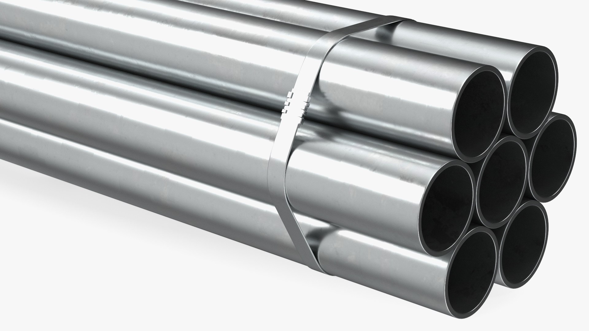 3D Thick Steel Pipes Bundle 2 Meters Model - TurboSquid 2211535