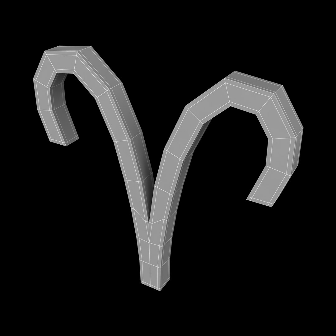 3d model zodiac aries sign