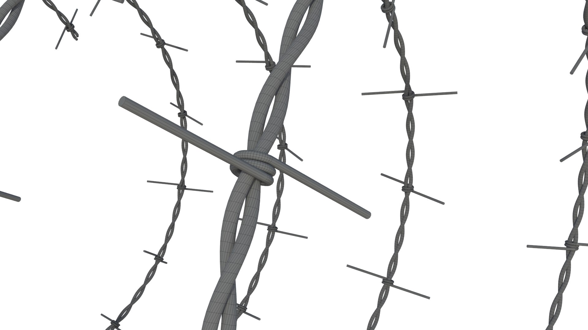 Barbed Wire 01 3D Model - TurboSquid 1942270