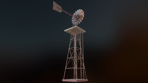 3D windmill pbr low-poly vr - TurboSquid 1285196