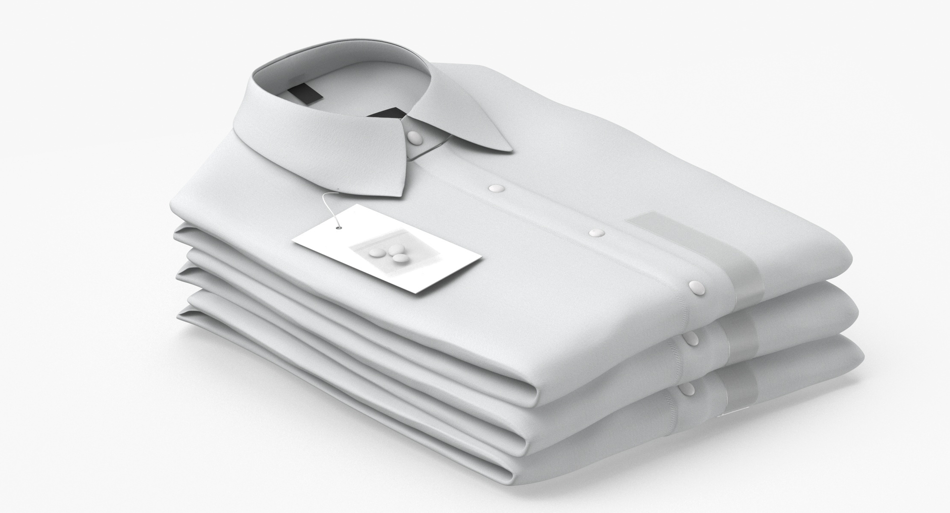 Folded Button Down Shirts 3 Pile Color Variations 3D model - TurboSquid ...