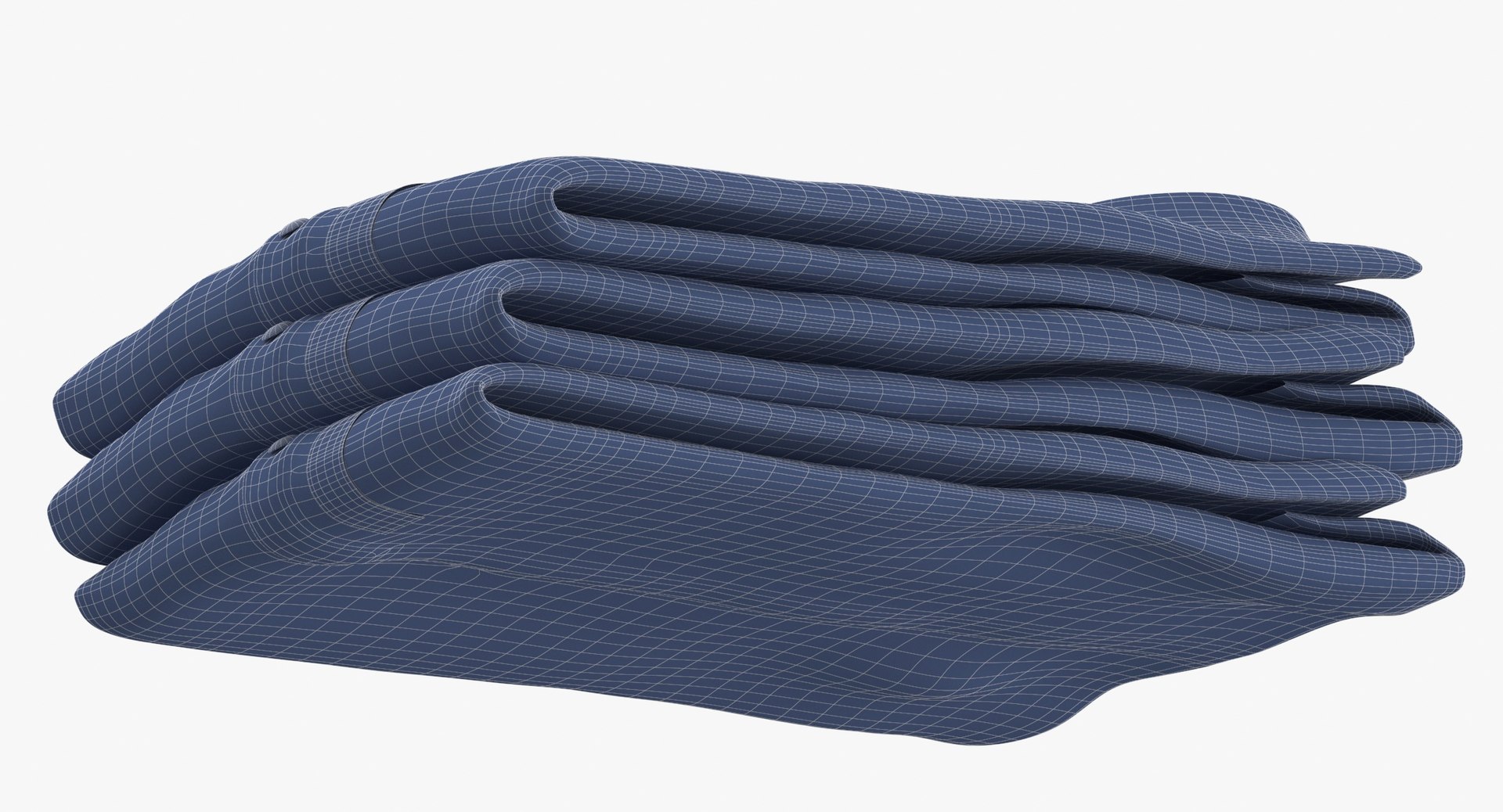 Folded Button Down Shirts 3 Pile Color Variations 3D model - TurboSquid ...