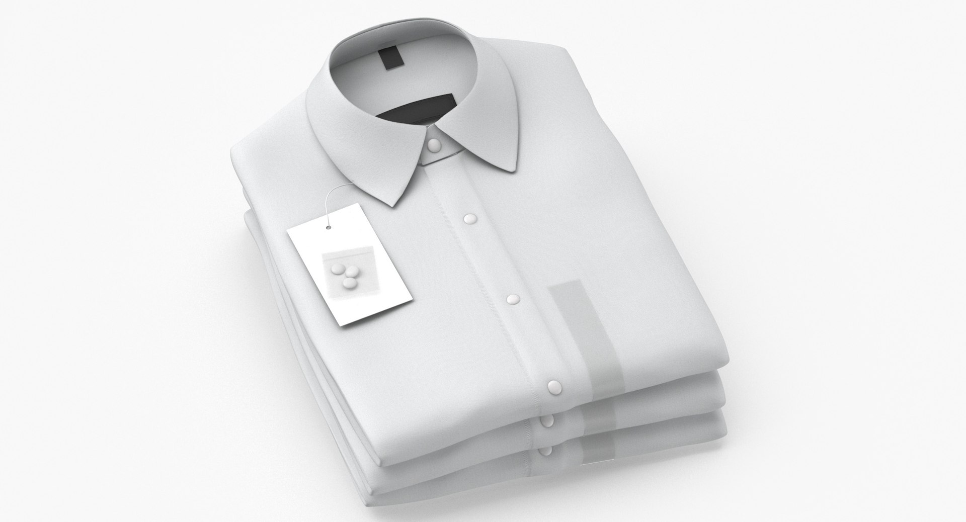 Folded Button Down Shirts 3 Pile Color Variations 3D model - TurboSquid ...