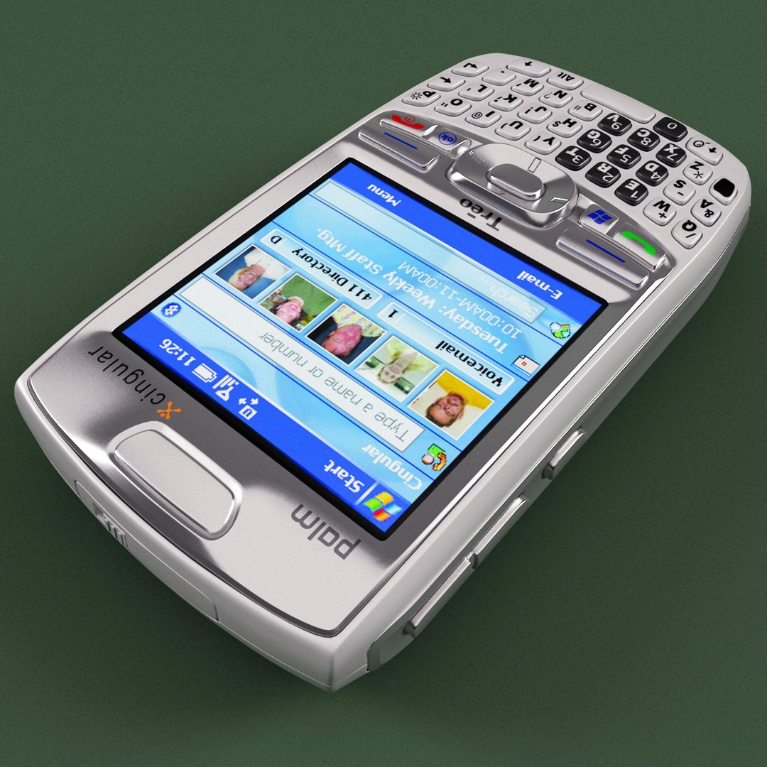 Palm Treo 750 White 3d Model