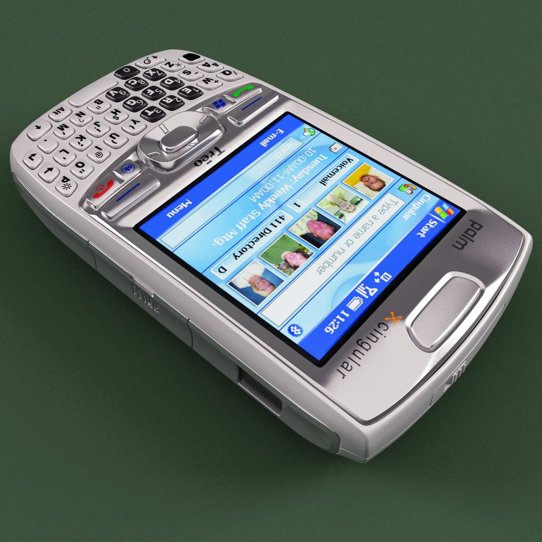 Palm Treo 750 White 3d Model