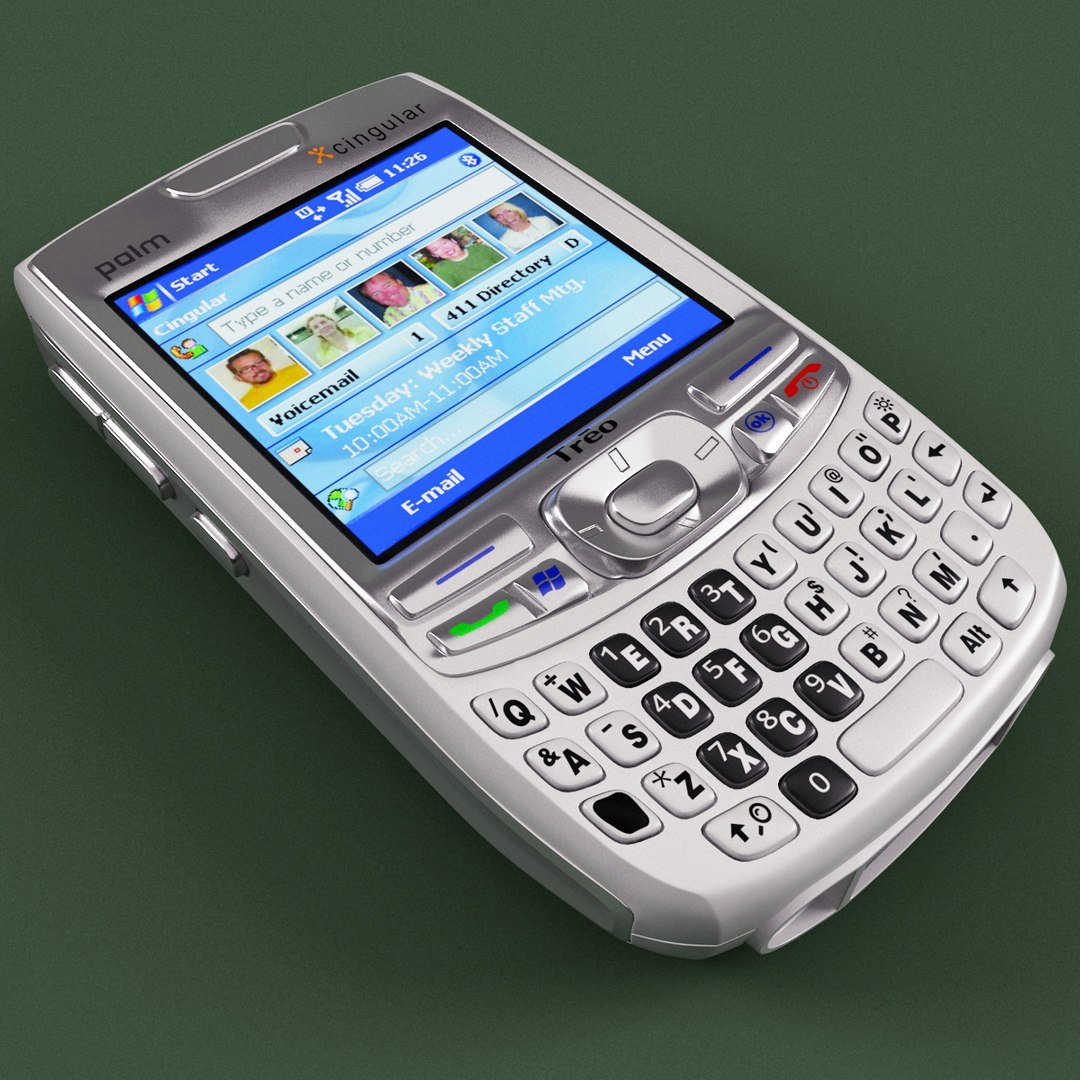 Palm Treo 750 White 3d Model