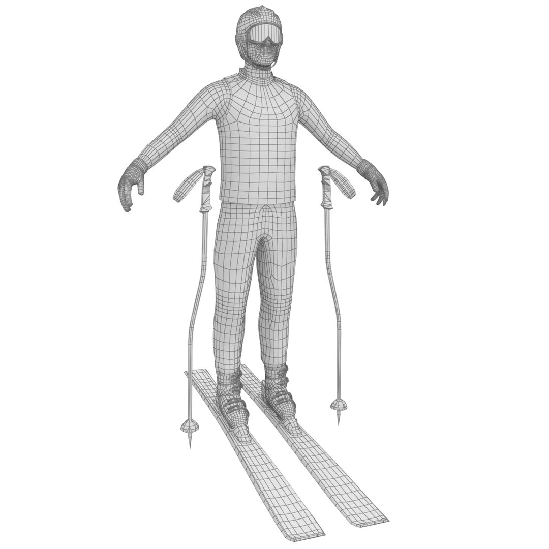 3D Skier Ski - TurboSquid 1284501