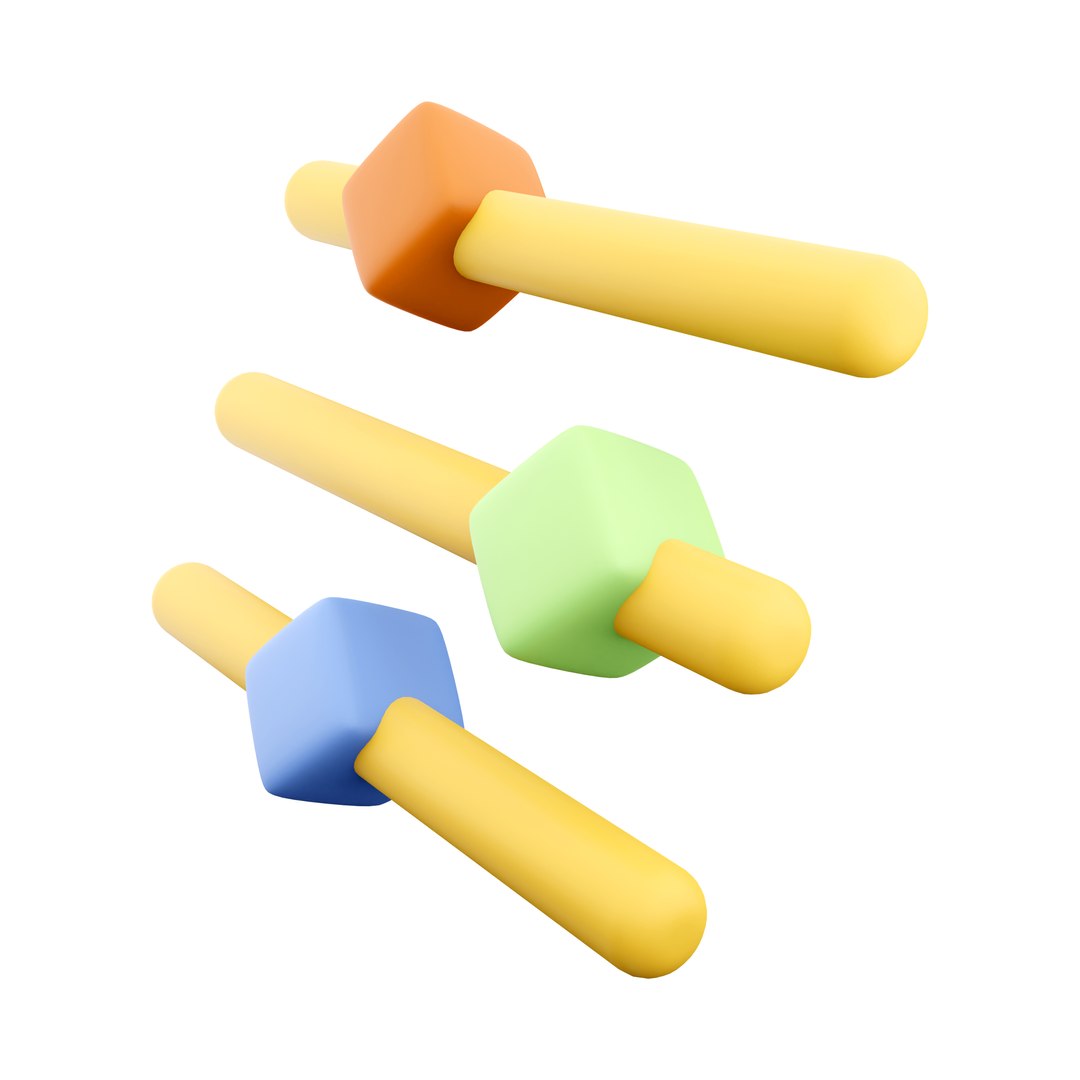 3D 3d Thin Line Slider Bar Eq Icon Model - TurboSquid 2075323