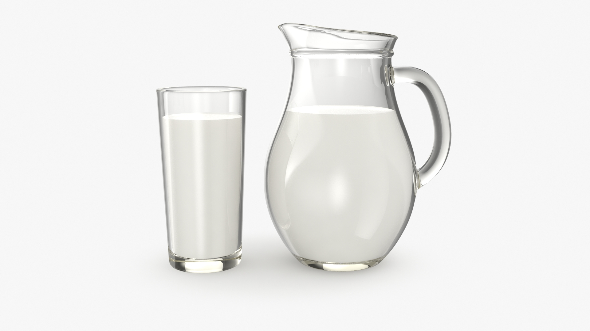 3D Model Glass Of Milk And Bottle - TurboSquid 2206050