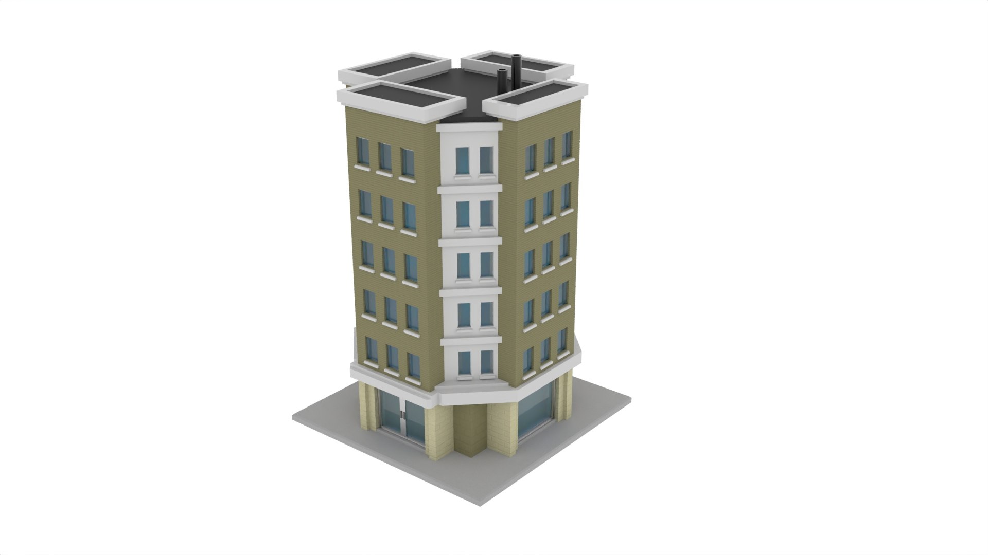 Toon Building 15 3D Model - TurboSquid 2293070