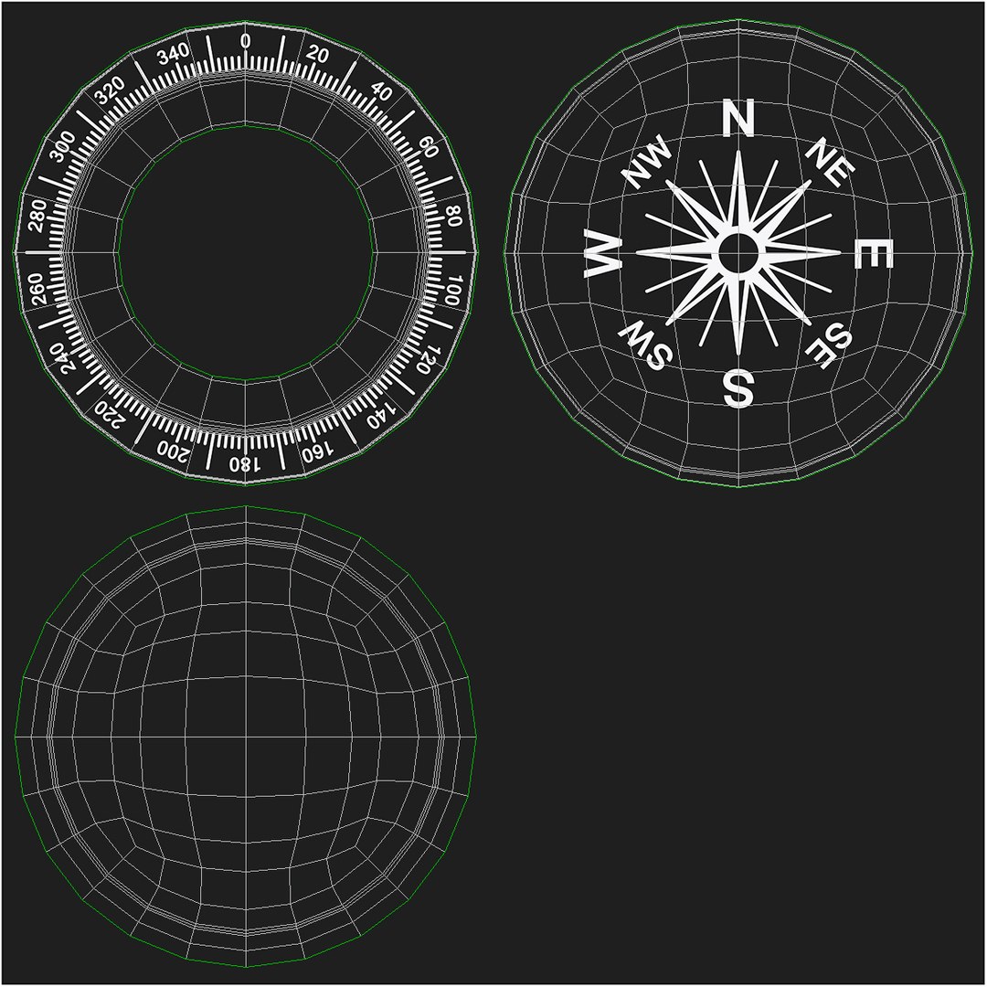 3D compass poles - TurboSquid 1186413