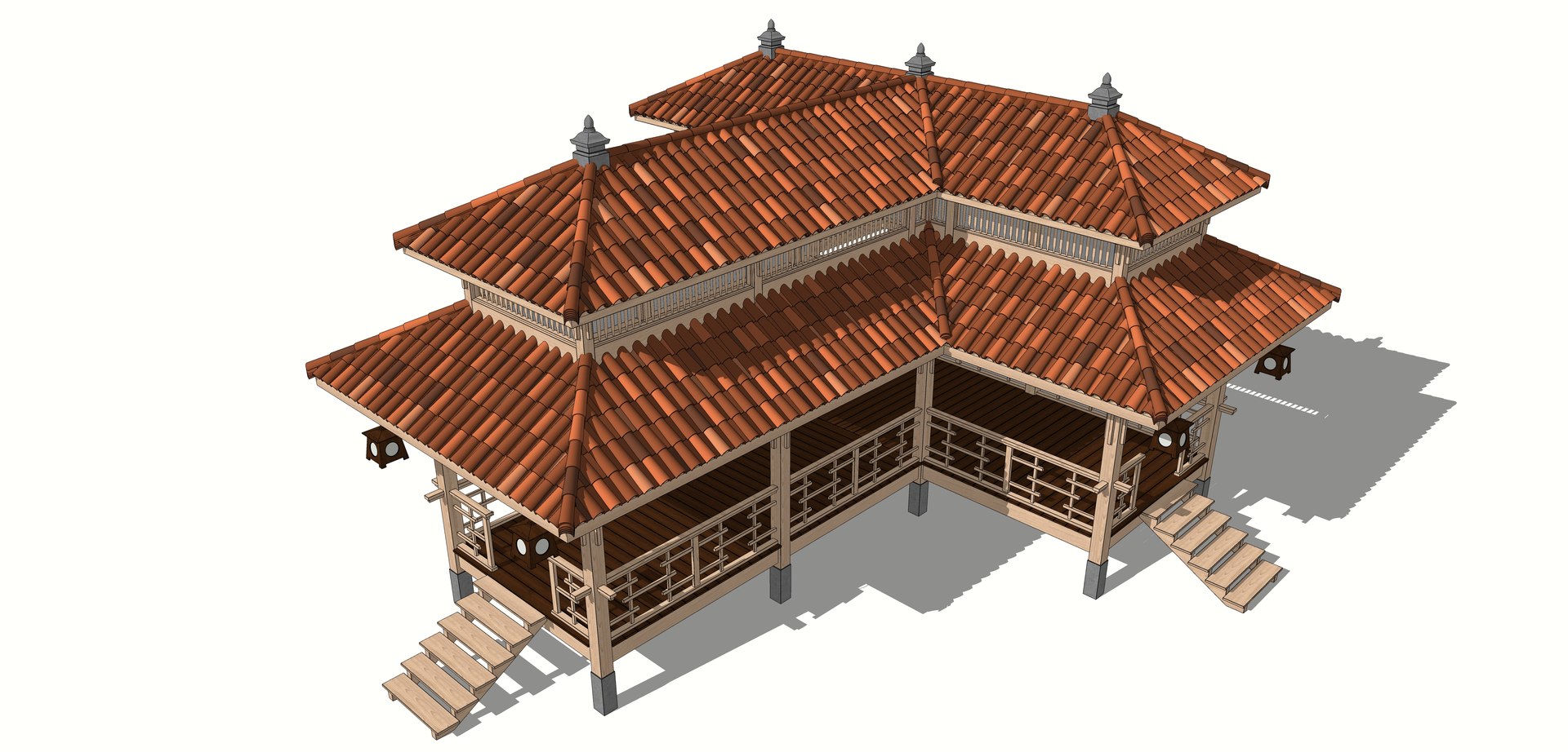Traditional Tea House Model - TurboSquid 1548592