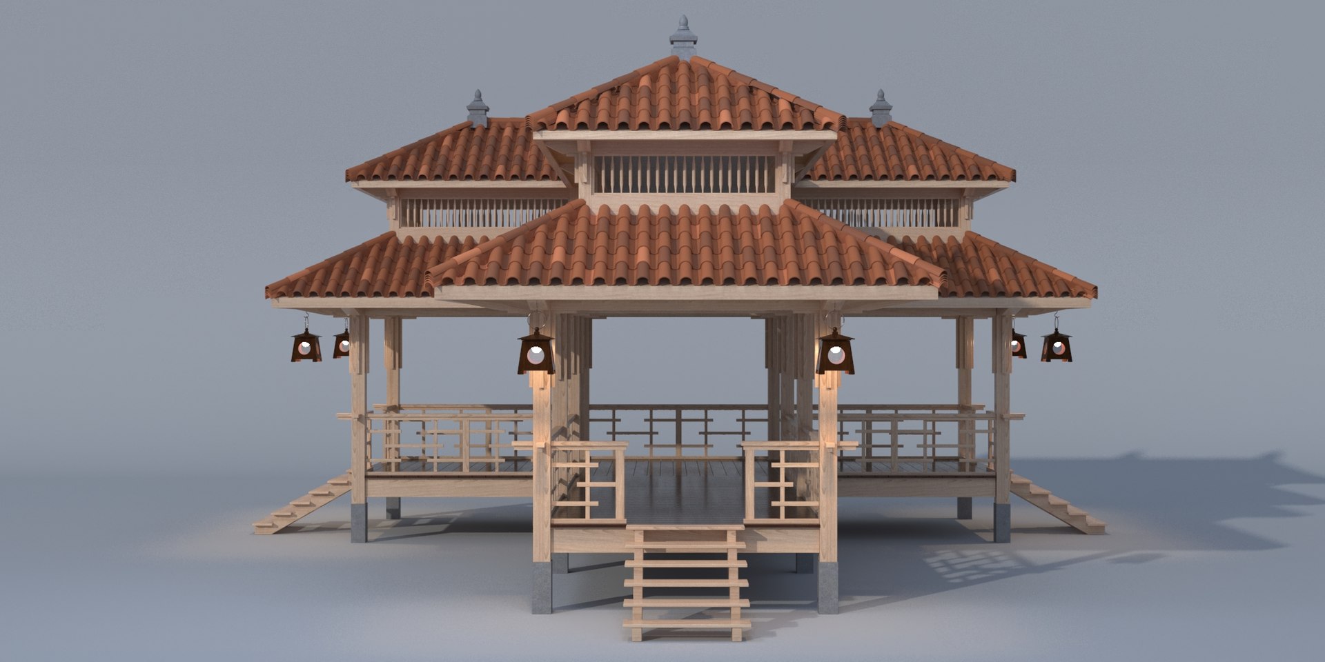 Traditional Tea House Model - TurboSquid 1548592