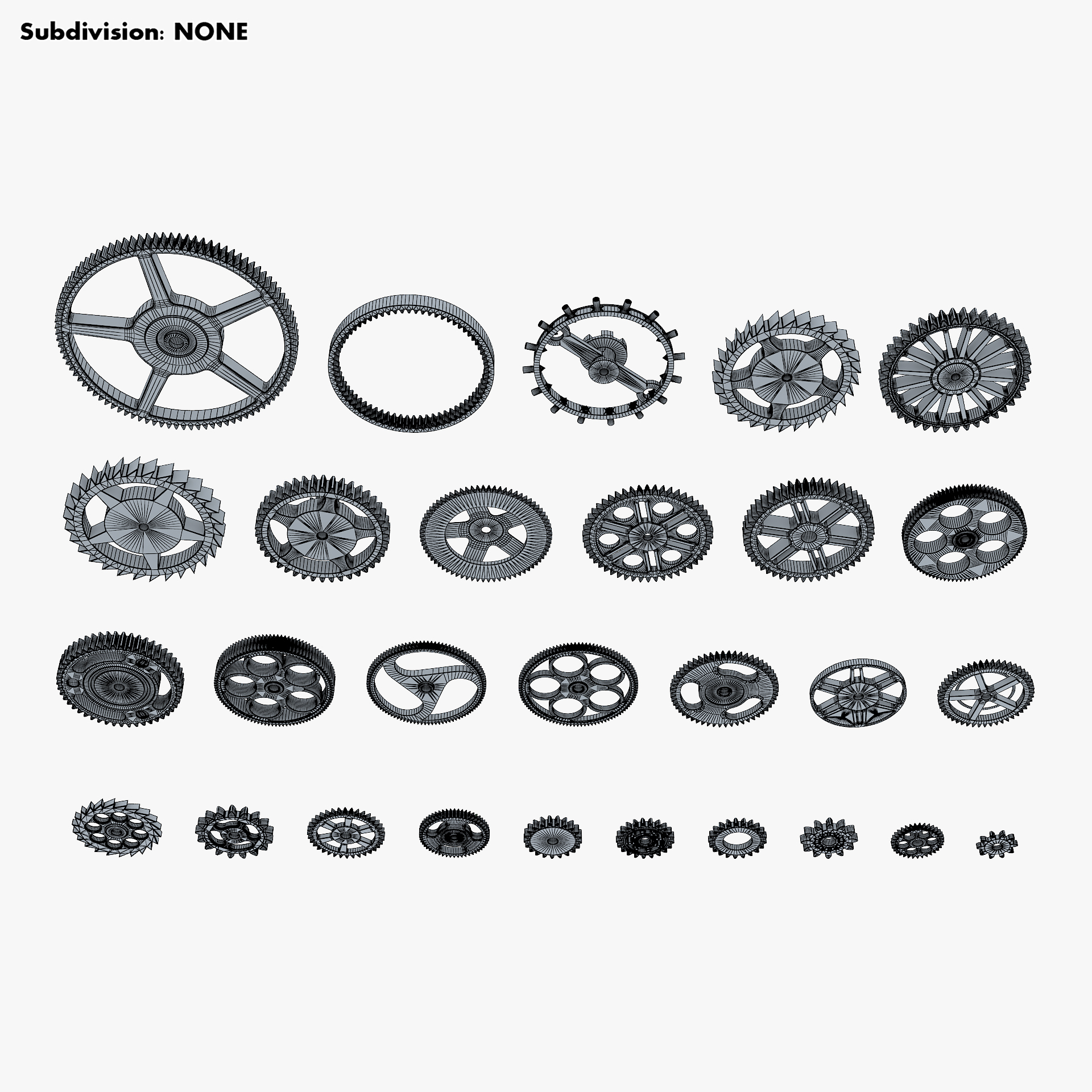 3D model Gears Set v 3 - TurboSquid 1886794