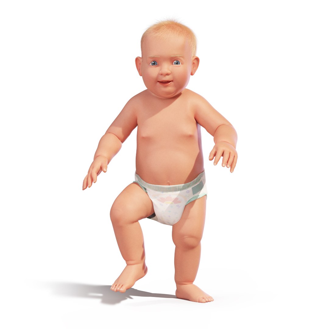 Baby rigged 3D model - TurboSquid 1355574