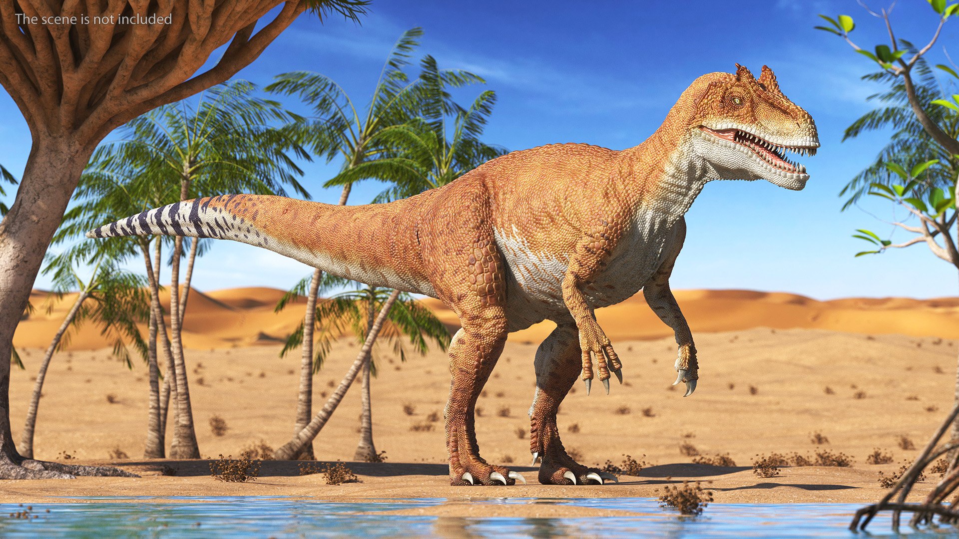 3D Allosaurus Yellow Coloring Rigged Model - TurboSquid 2159224