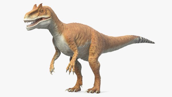 modelo 3d Allosaurus Amarillo Para Colorear Rigged - TurboSquid 2159224