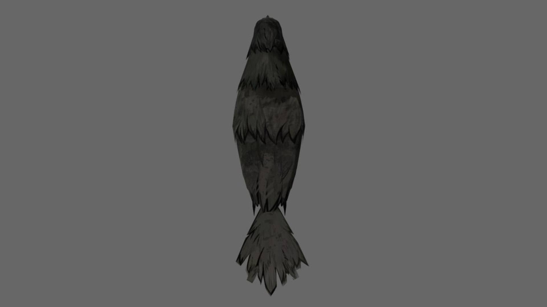 3d Crow Cartoon Toon Model