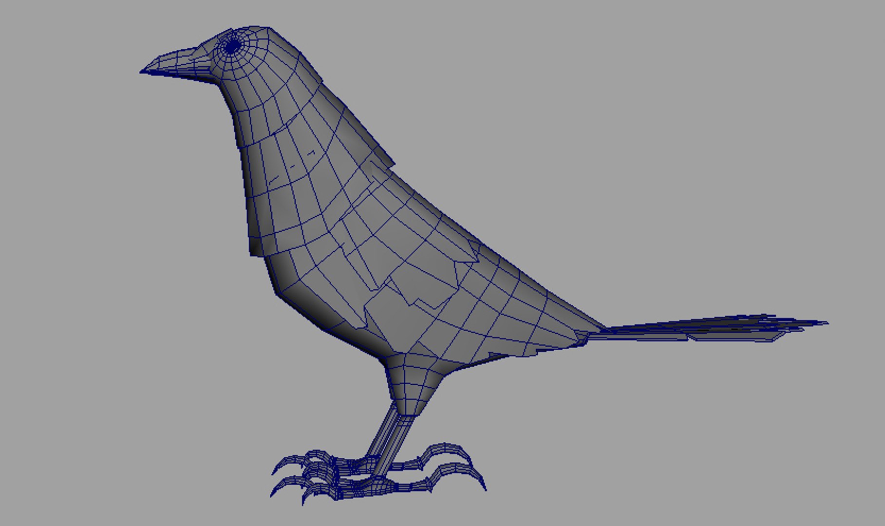 3d Crow Cartoon Toon Model