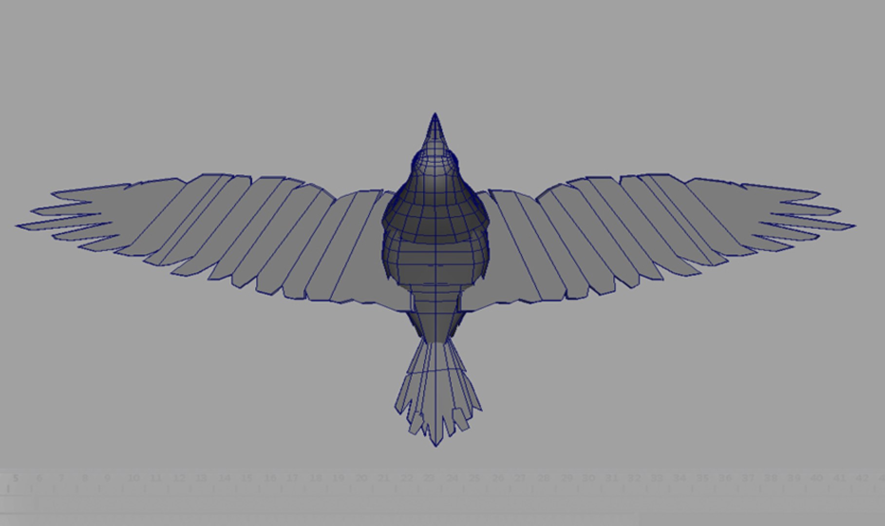 3d Crow Cartoon Toon Model