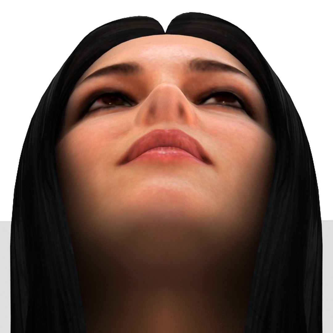 Head Monica Bellucci Hair 3d Model