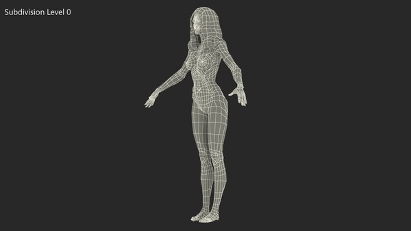 3d Nude Woman T Pose Model Turbosquid 1500049