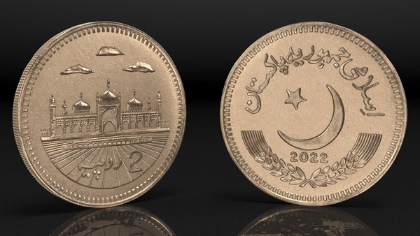 2 Pakistan Rupees Bronze model - TurboSquid 1868002