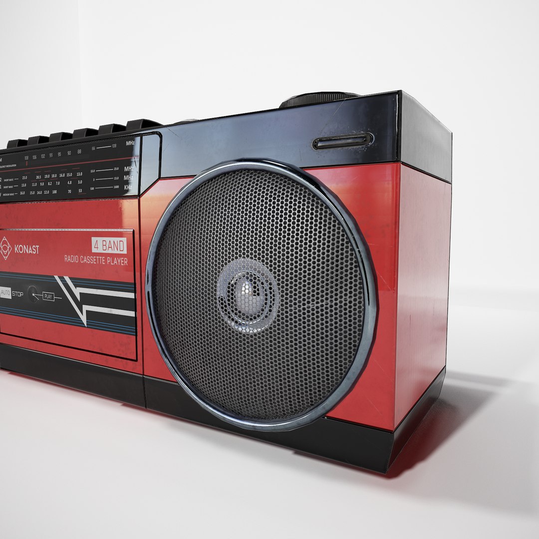 3D Boombox Retro Low-poly Vr - TurboSquid 1319036