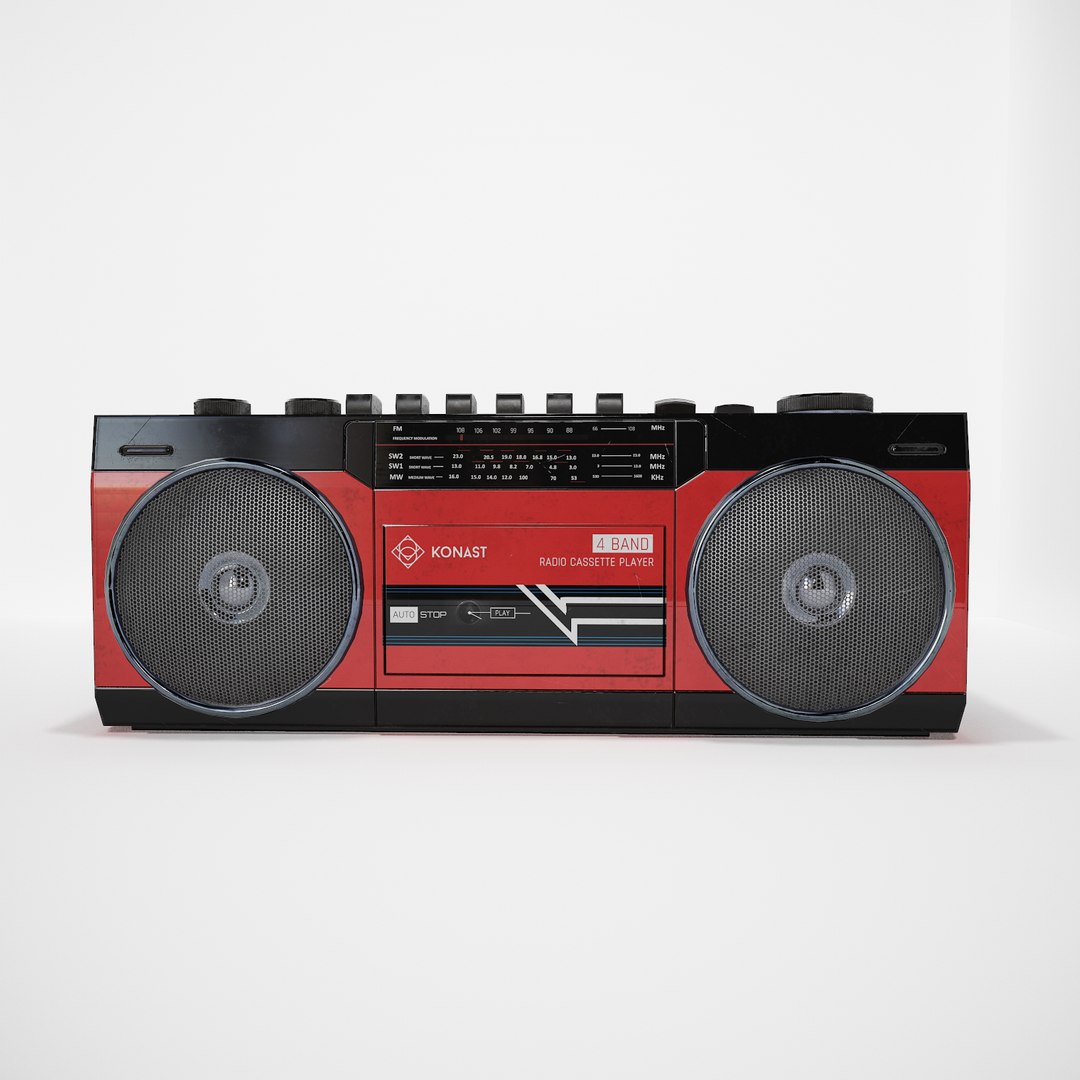 3D Boombox Retro Low-poly Vr - TurboSquid 1319036