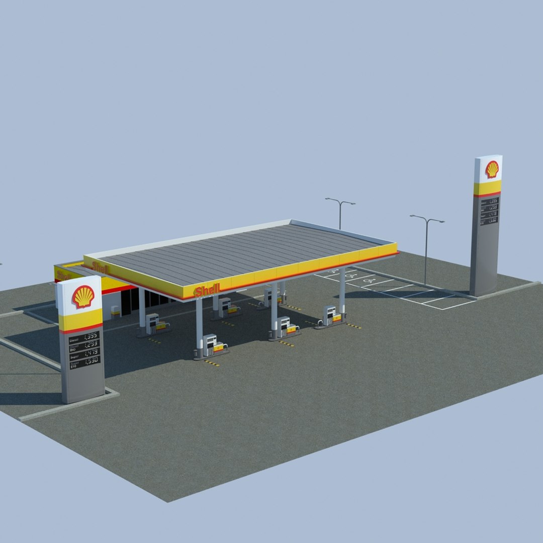 maya shell gas station day