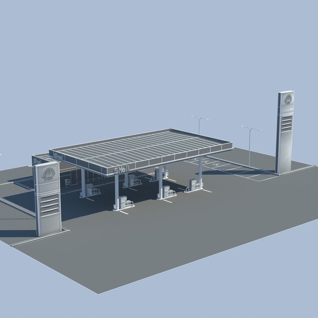maya shell gas station day