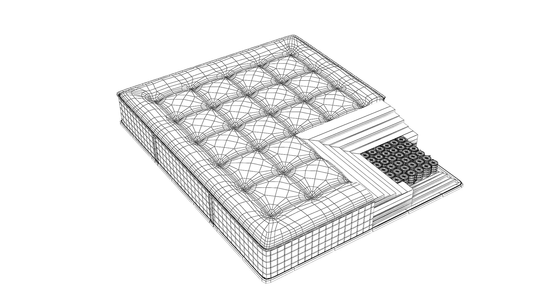 3D Model Mattress Structure Bed | 1148256 | TurboSquid