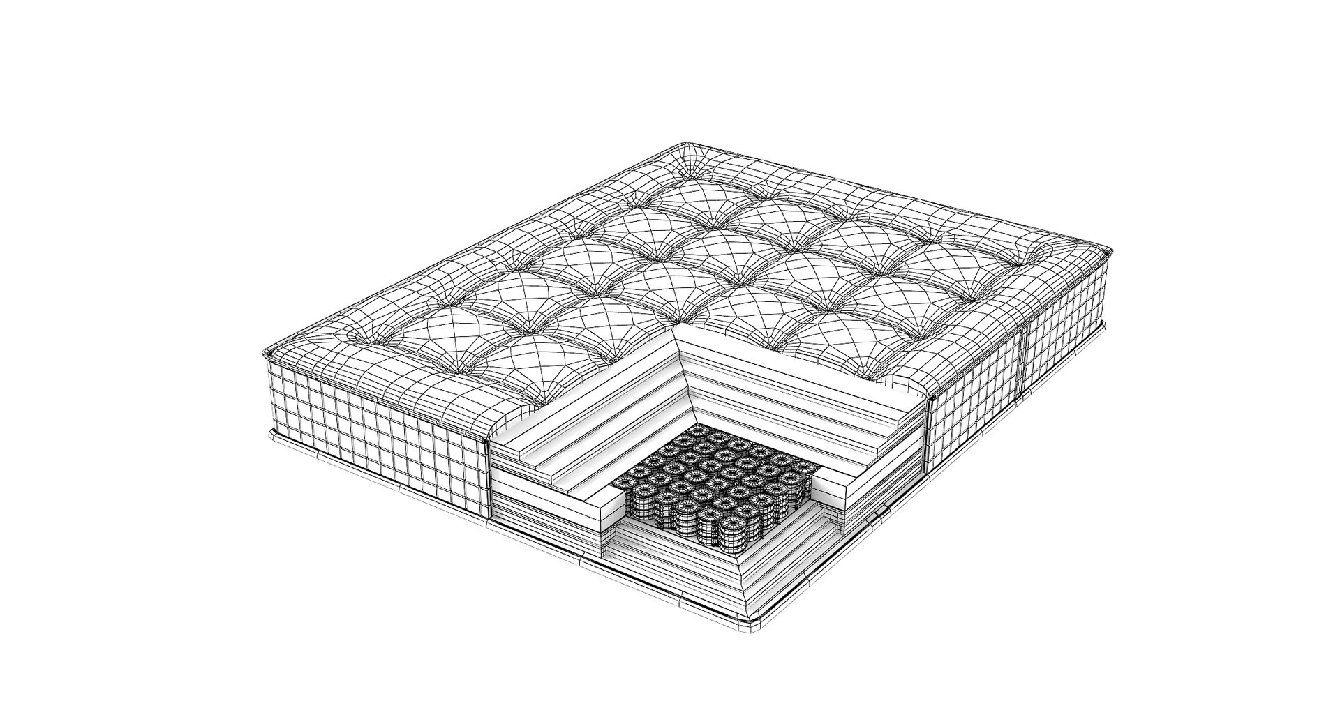 3D Model Mattress Structure Bed | 1148256 | TurboSquid