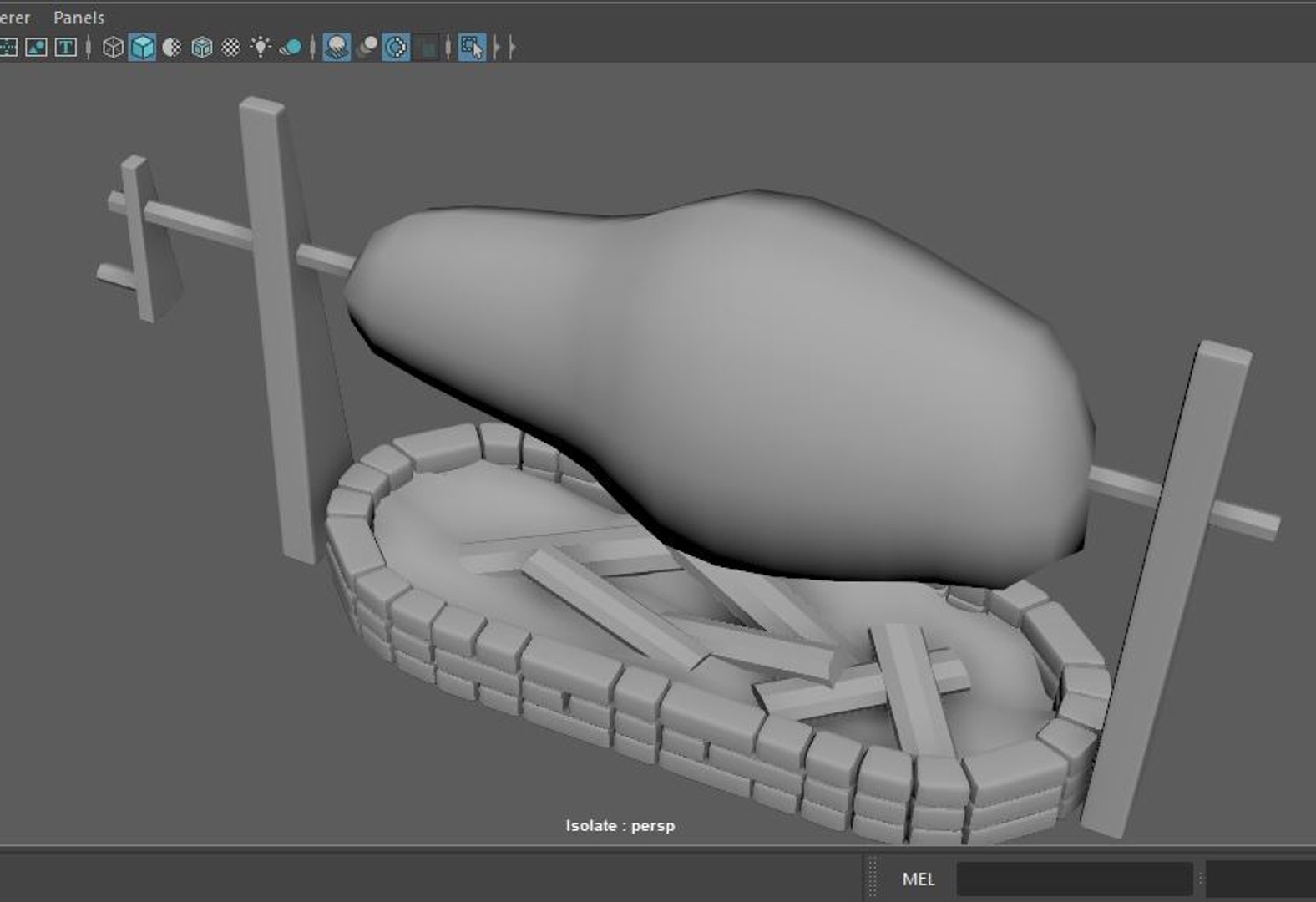 Fantasy Medieval Spit Food 3D Model - TurboSquid 1362128