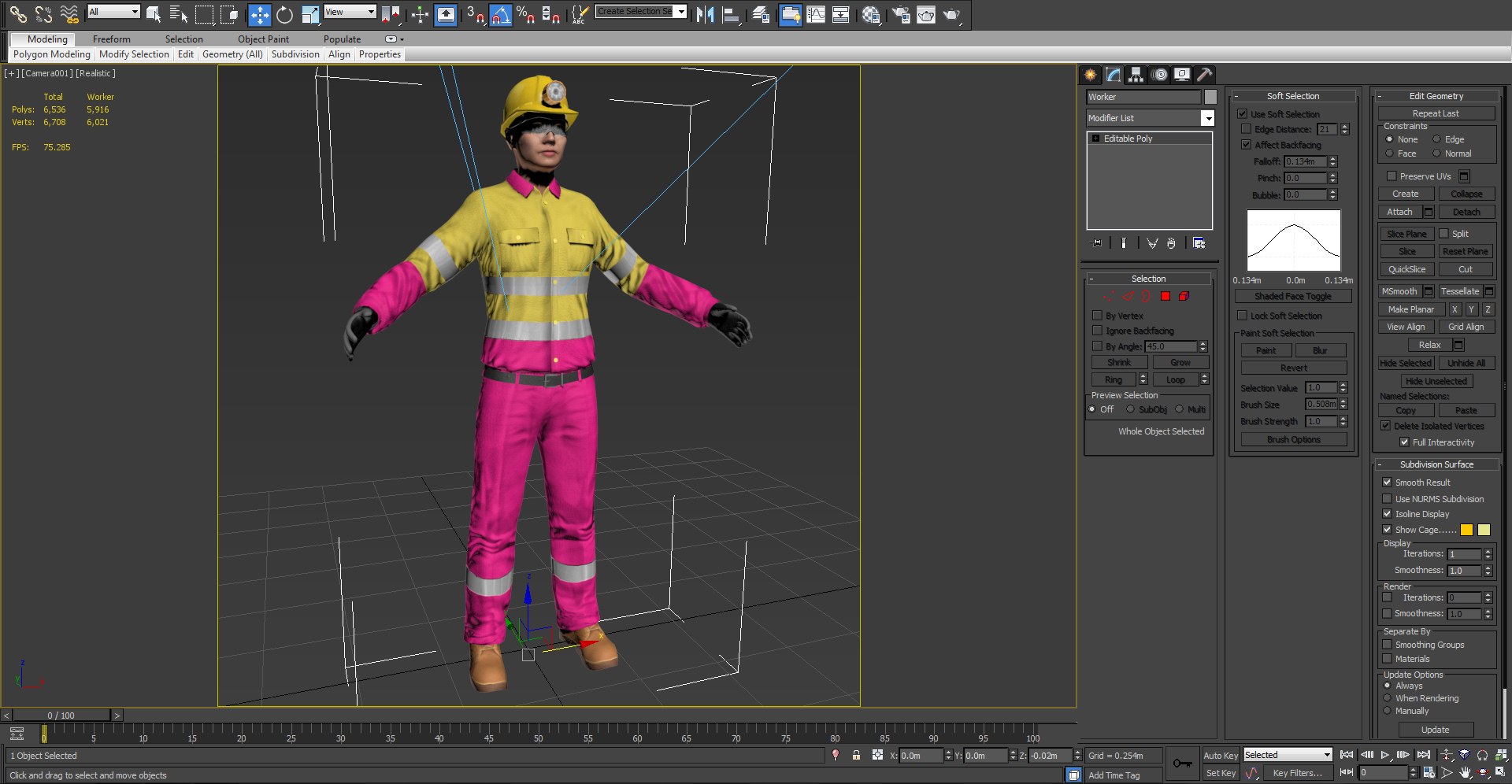 3D female miner worker 4 - TurboSquid 1355844