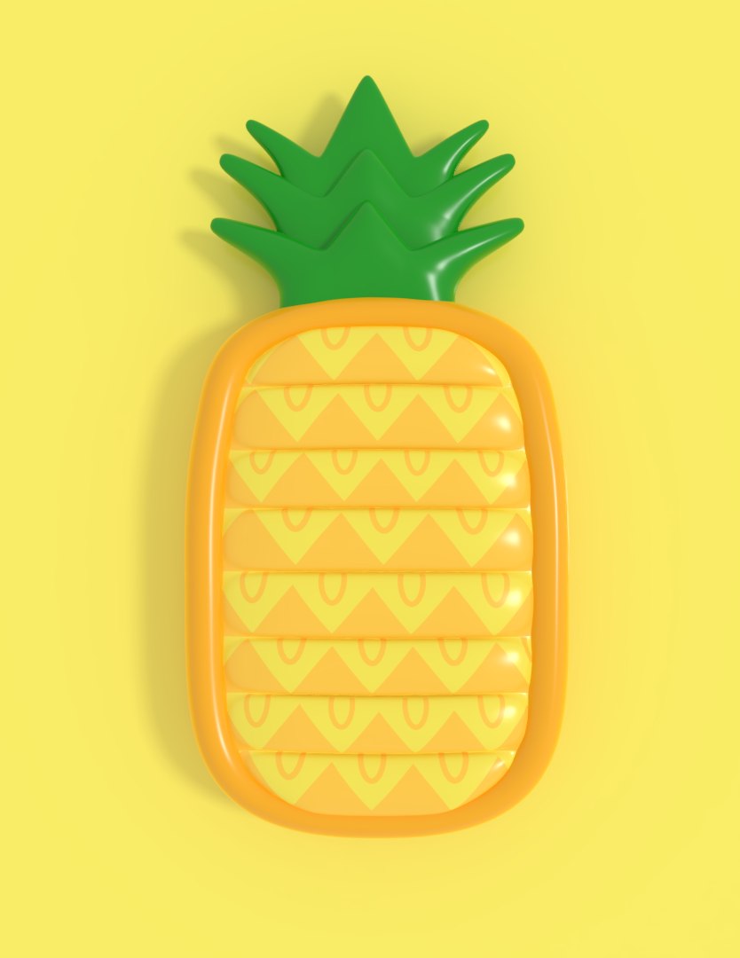 3D Inflatable Pineapple Float - TurboSquid 1476272