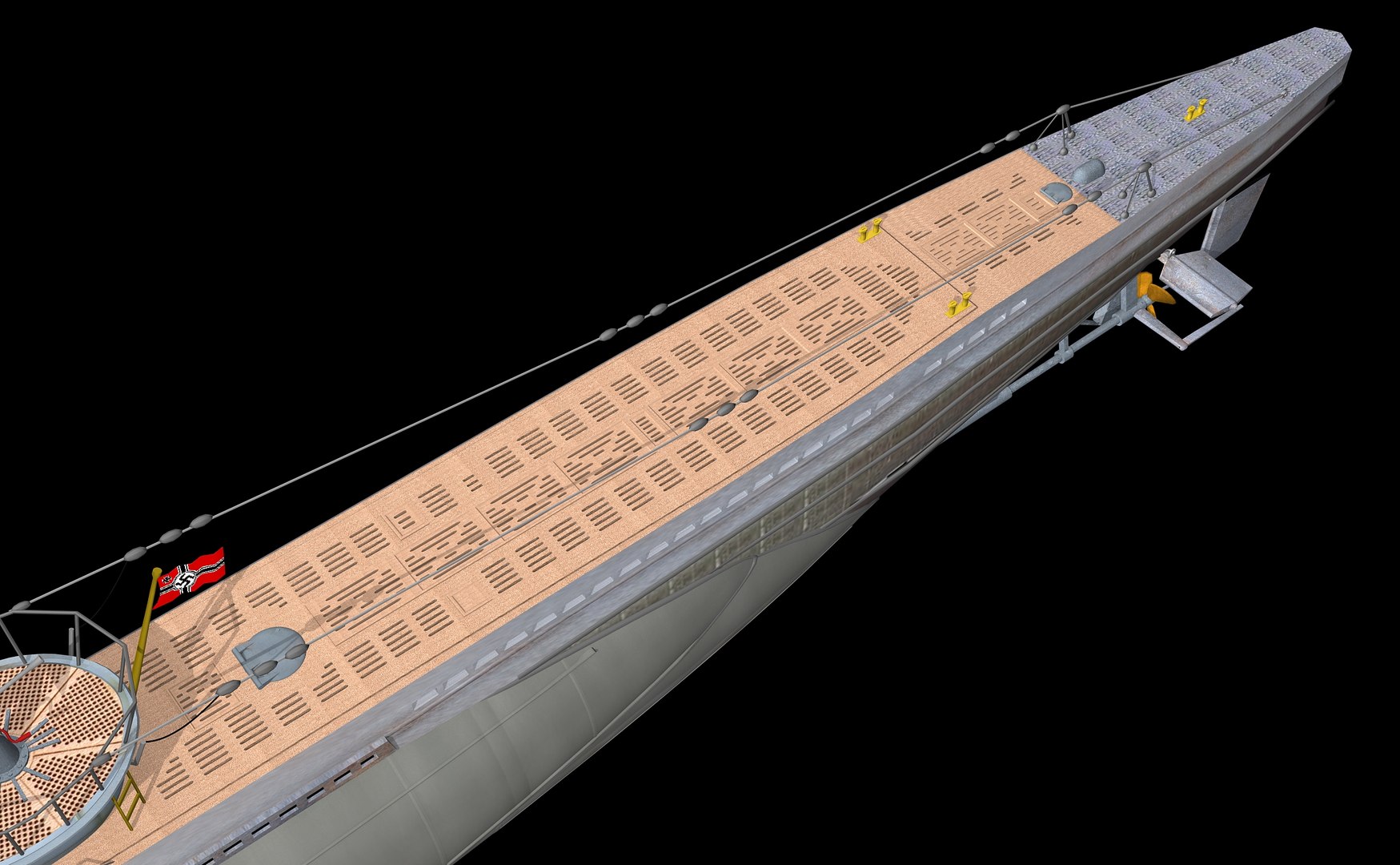German U-boat Type Vii 3d Max