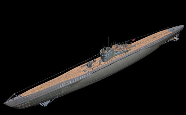 german u-boat type vii 3d max