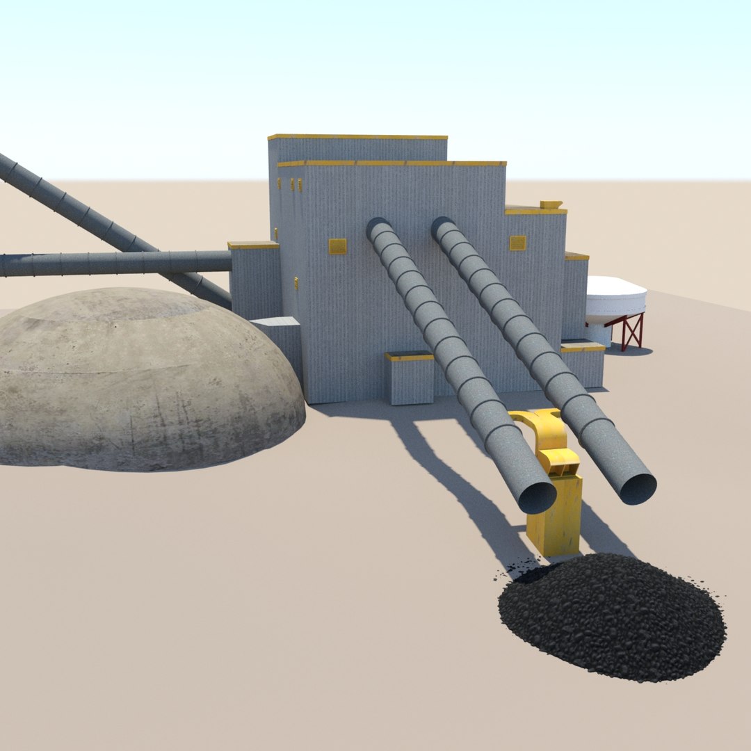 Industrial Processing Units Buildings 3d 3ds
