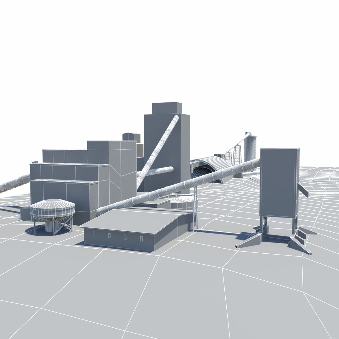 Industrial Processing Units Buildings 3d 3ds