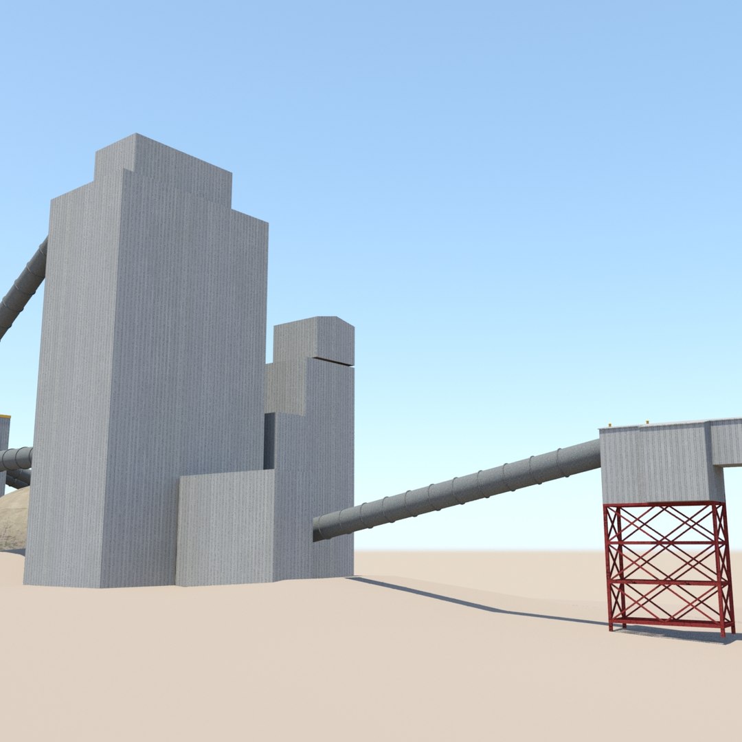 Industrial Processing Units Buildings 3d 3ds