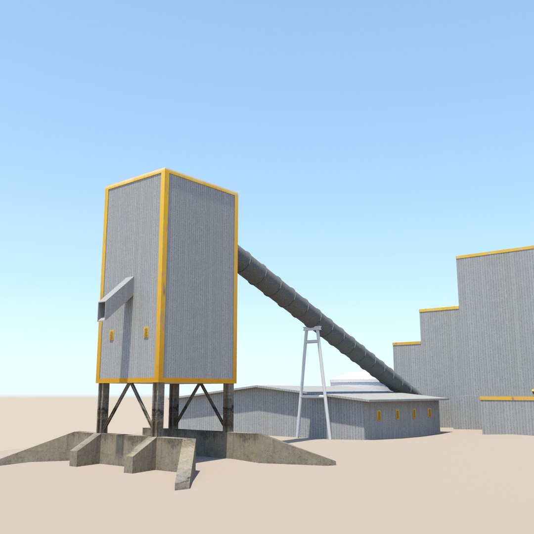 Industrial Processing Units Buildings 3d 3ds